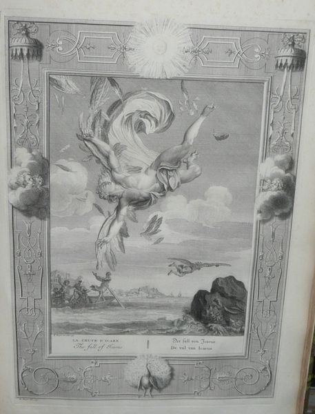 36. The Fall of Icarus / Picart- Mythological plates / Offer