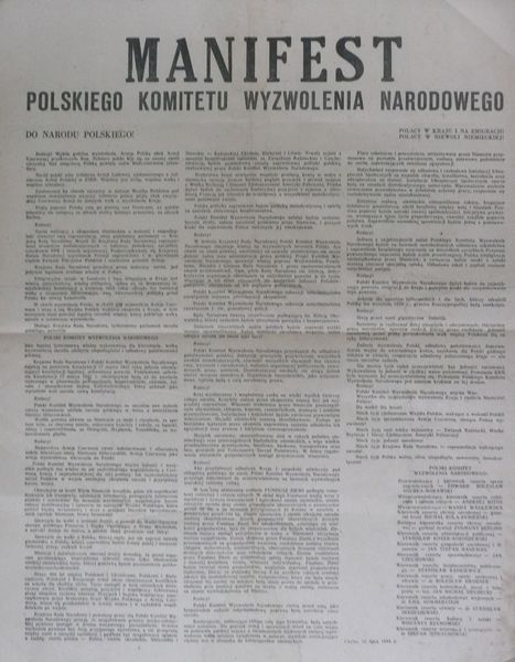 1944-Manifest PKWN,Chełm 22 lipca 1944 / Polish bills after 1944 / Offer